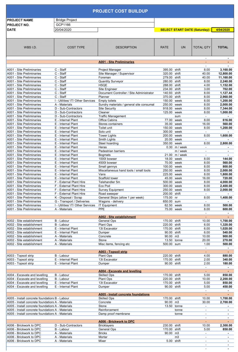 Progress Payment / Payment Schedule Excel Template - webQS